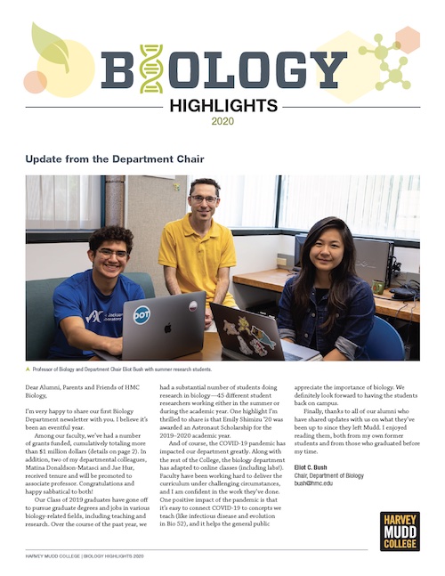 Biology Newsletter | Biology | Harvey Mudd College